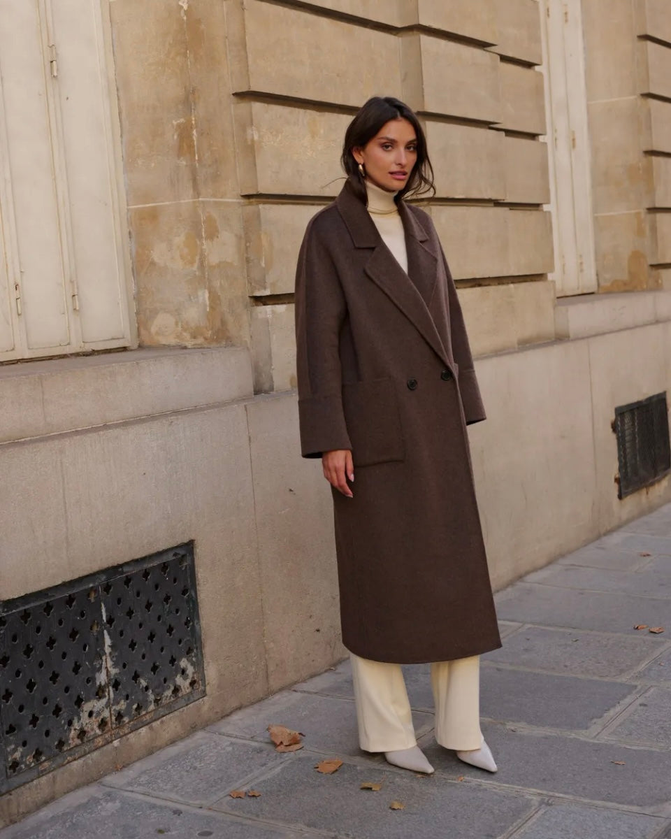Boena Wool Premium Coat 'Dark Brown' – Vanilla Boutique