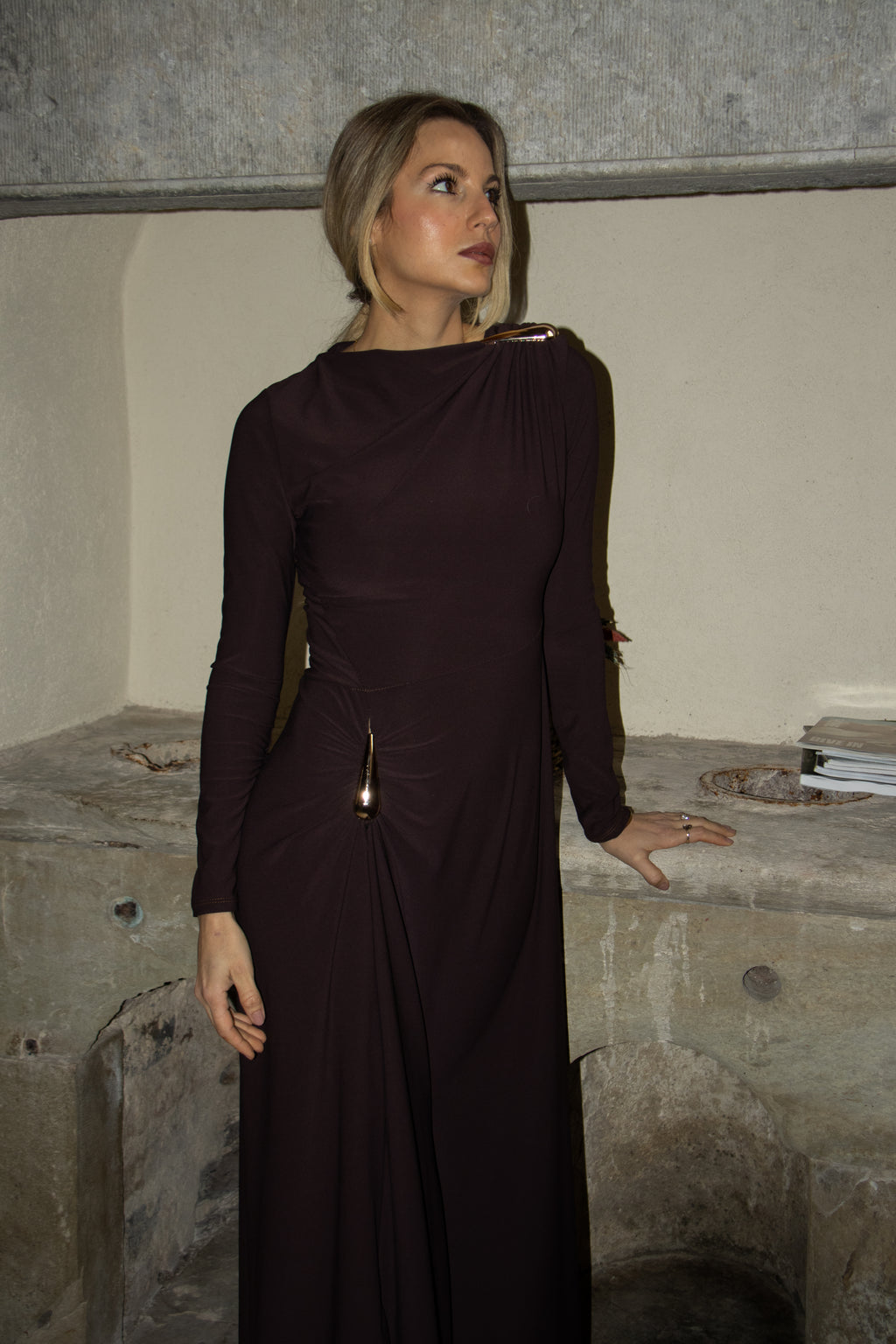Barbara Long Sleeves Dress 'Brown' – Vanilla Boutique