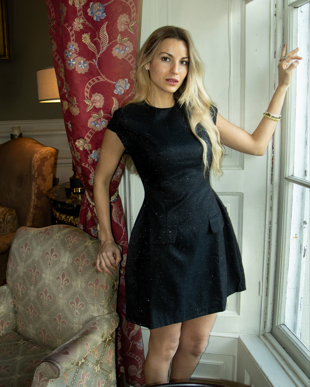 Maya Sparkly Dress 'Black' – Vanilla Boutique